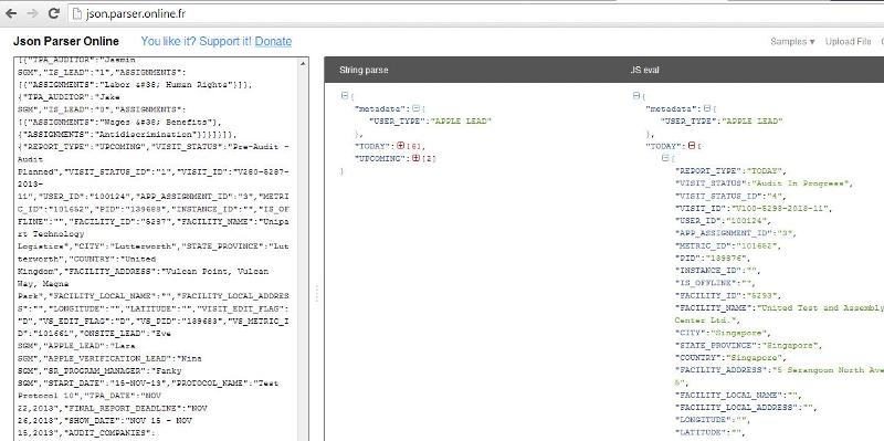Solved: Not able to parse in JSON | Experts Exchange