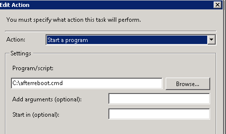 Solved: Task Scheduler error code 5 with .bat | Experts Exchange