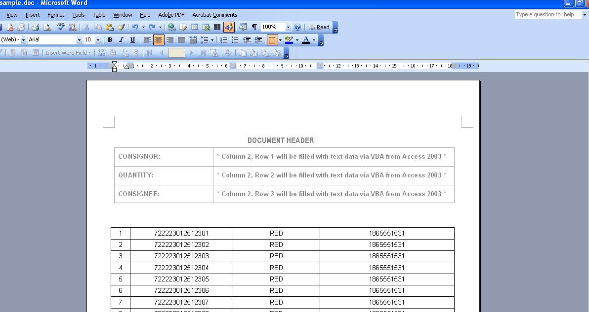 Solved: How to VBA add new text to a word table located in document header ? | Experts Exchange
