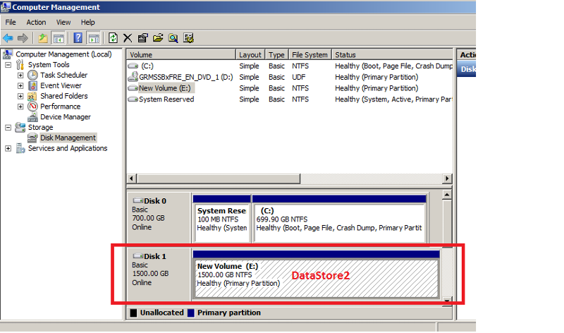Solved: Resize existing DataStore in VMWare | Experts Exchange