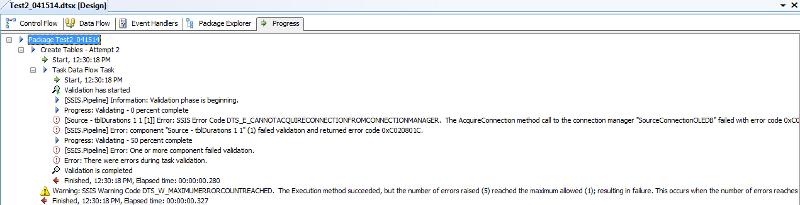 Solved: SSIS Data Flow Task Error | Experts Exchange