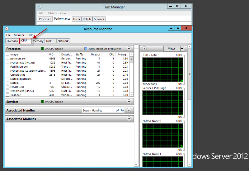 Windows Server 2012 task manager - details tab doesn't show high CPU process Solutions | Experts ...