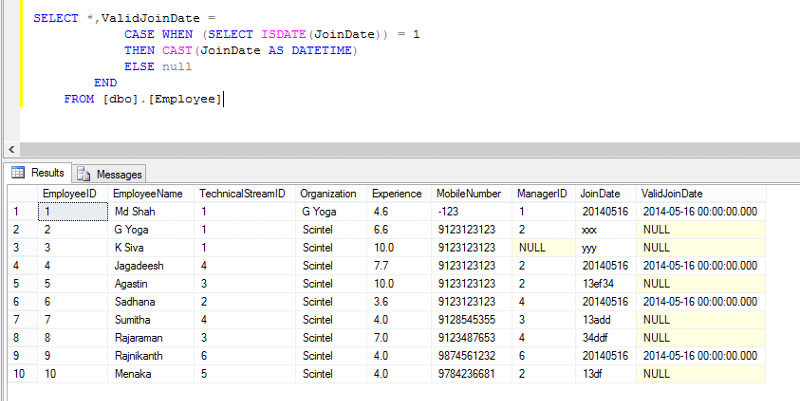 The Conversion Of A Varchar Data Type To Datetime Data Type Resulted In An Out Of Range Value