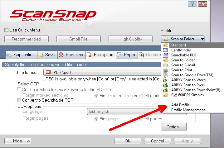 scansnap menu options all greyed out. Solutions | Experts Exchange