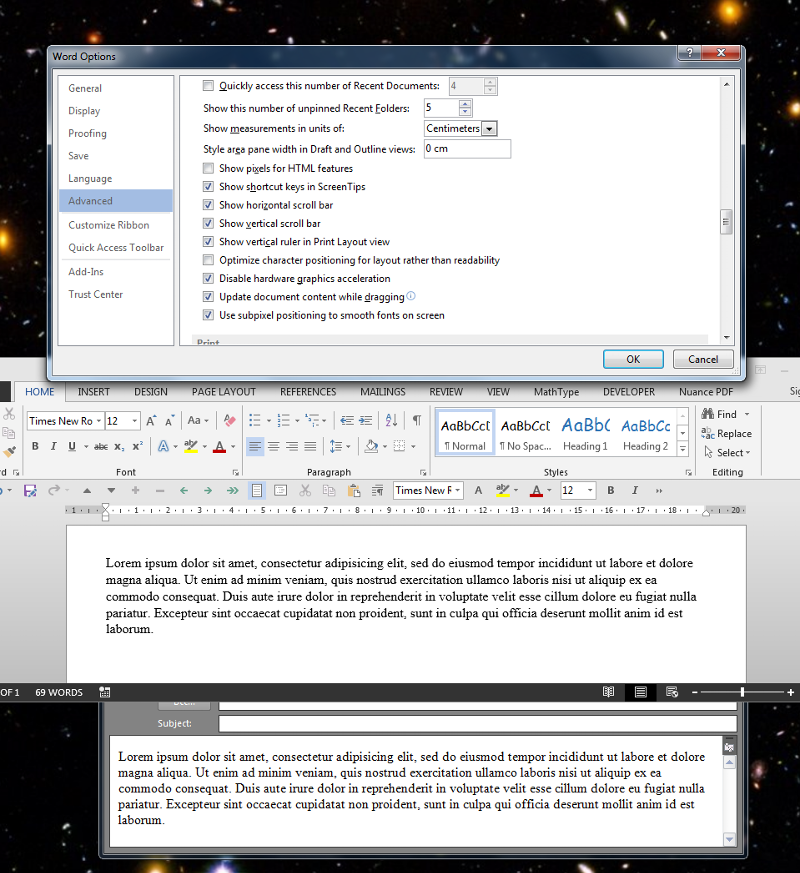 Solved: Text smoothing in Word | Experts Exchange
