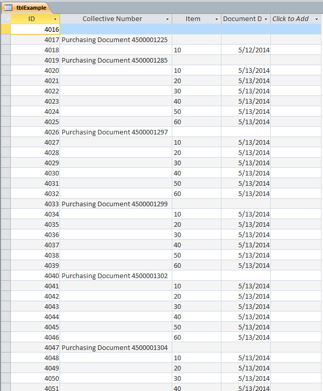 Solved Microsoft Access Update With Last Known Non Blank Row Value If Current Row Is Blank