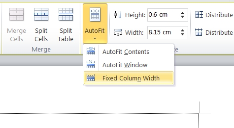 Locking cells in a table word 2010 Solutions | Experts Exchange