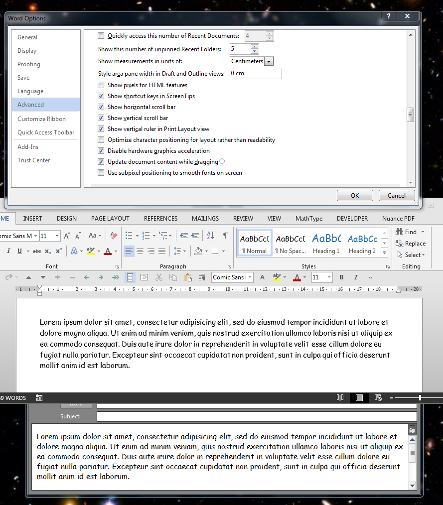 Solved: Text smoothing in Word | Experts Exchange