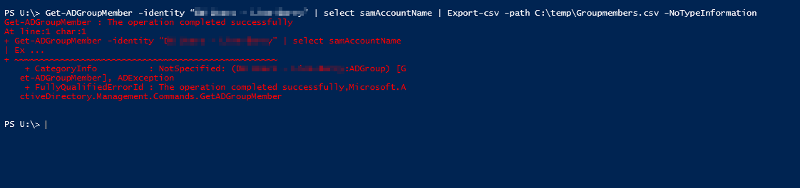 Solved: Powershell/Get-ADGroupMember error | Experts Exchange