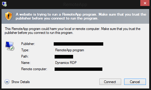 Solved: RemoteApp - Certificate Issue | Experts Exchange