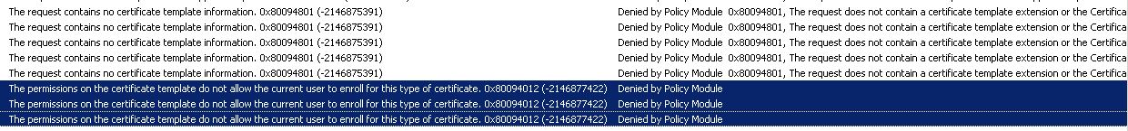 Solved: Unable to see and select Subordinate Certification Authority in ...