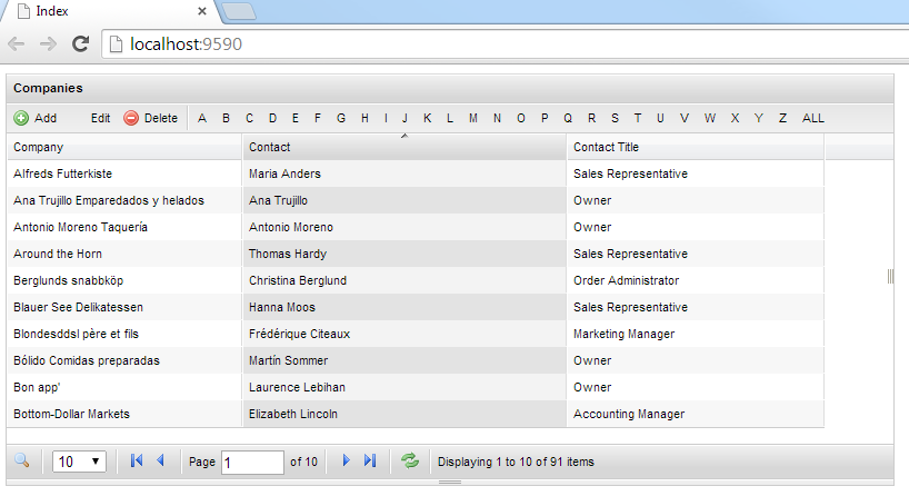 Solved: flexigrid nort sorting when I click column header | Experts Exchange