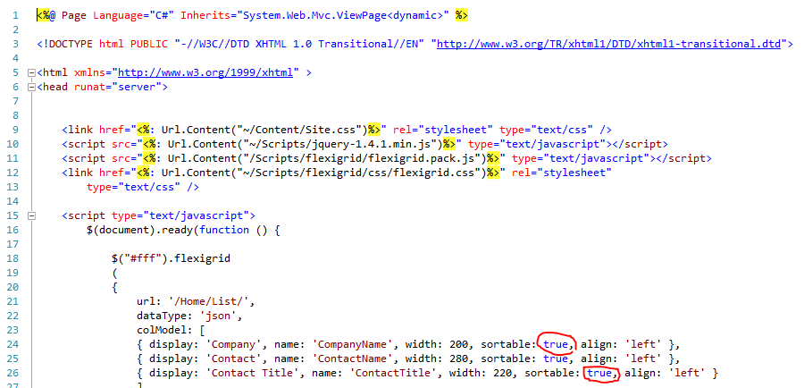 Solved: flexigrid nort sorting when I click column header | Experts Exchange