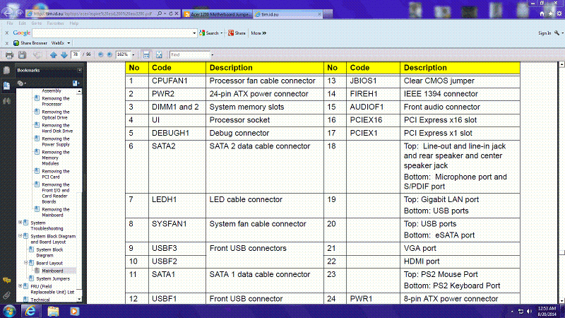 Solved: Acer 1200 Motherboard Jumper Pins | Experts Exchange