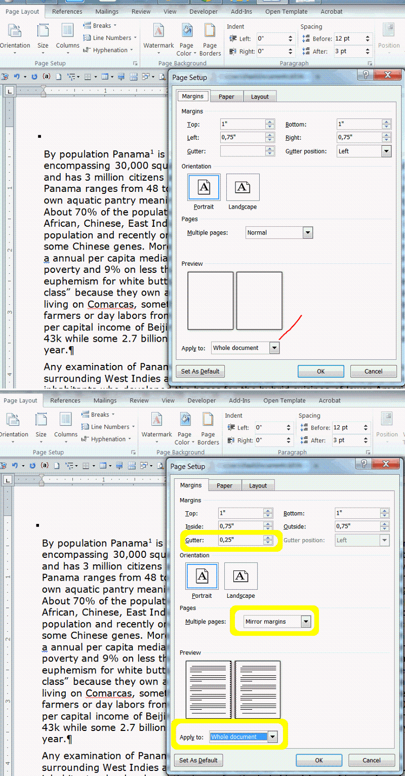How to alternate even-odd page margins in Word 2007 Solutions | Experts ...