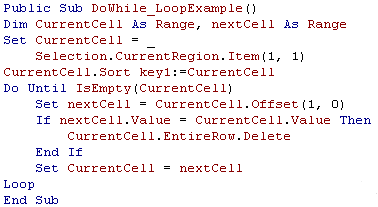 Loops – VBA