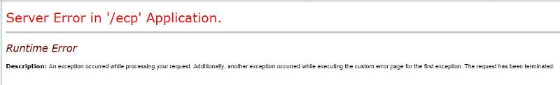 Solved: Exchange 2013 - Server Error '/ecp' Application | Experts Exchange