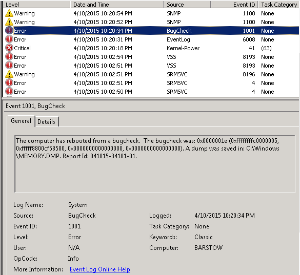 Solved: windows file server get reboot randomly | Experts Exchange