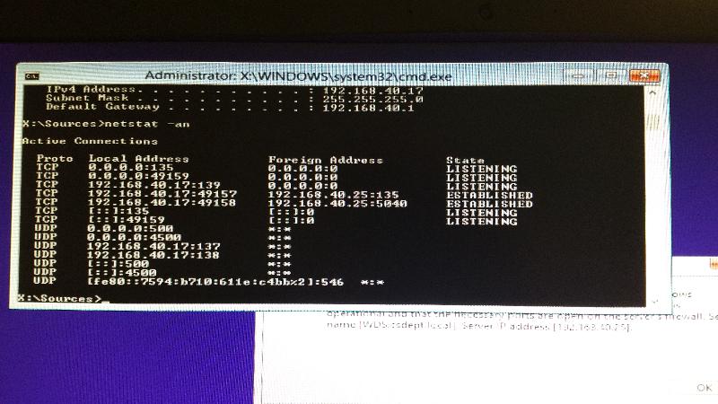 Solved: WDS problems after boot.wim load server 2012r2 | Experts Exchange