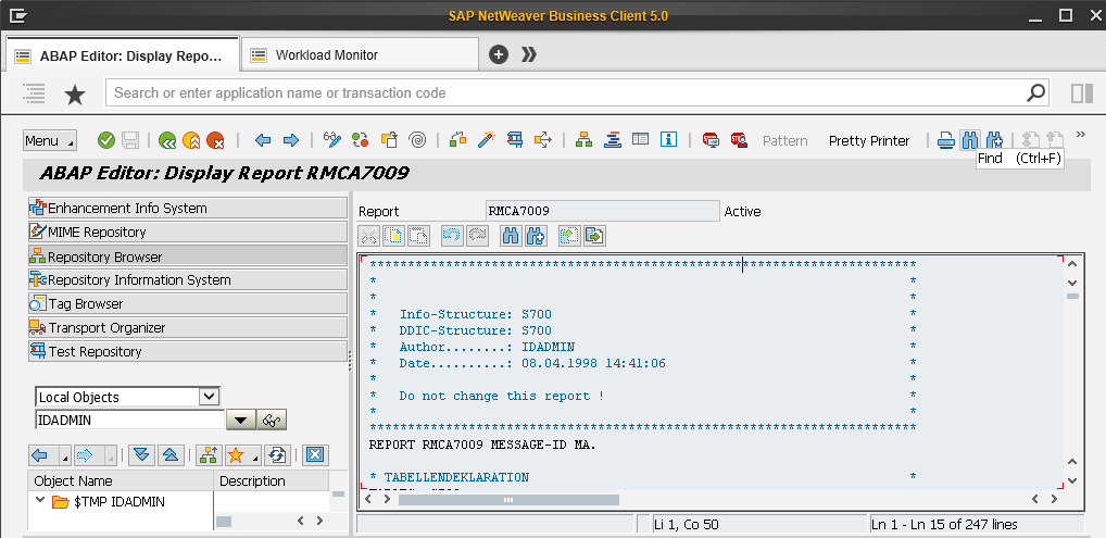 Solved: Search within all SAP ABAP code for a variable. | Experts Exchange
