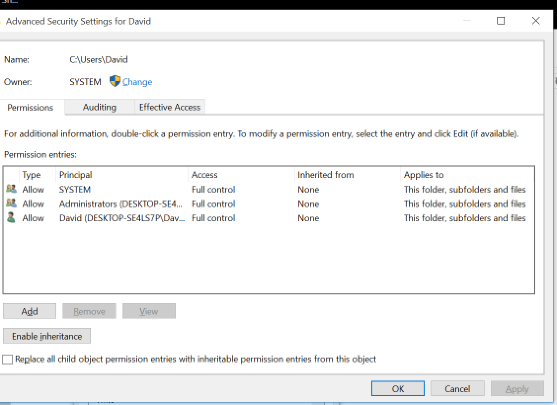Solved: How to repair security permissions on a Windows 10 User Profile ...
