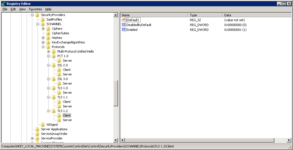 Solved: winhttp.dll not working with TLS1.1 and TLS1.2 on windows 2008 r2 x64 | Experts Exchange