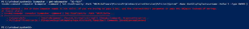 Solved: Set this with Powershell: Default Domain Policy->Computer Configuration->Policies ...