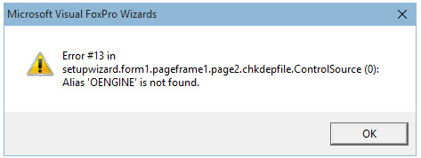 Solved: Errors with Visual Foxpro setup Wizard | Experts Exchange