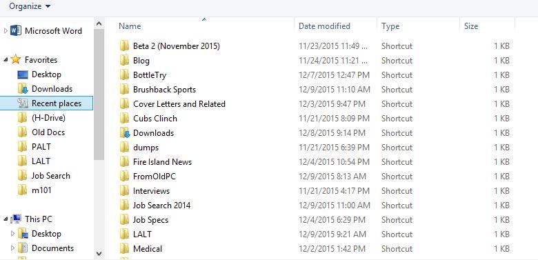 Solved: Word 2016/Excel 2016 - List of Recently Visited Folders ...