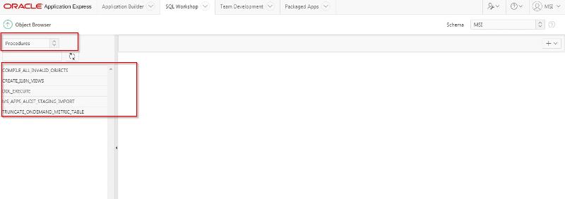 Introduction to Oracle APEX SQL Workshop- The object browser | Experts Exchange