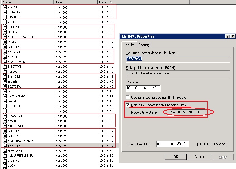 Solved: Why stale DNS records not get deleted ? | Experts Exchange
