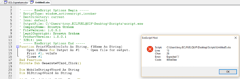 Solved: Outlook signature via VBS Script | Experts Exchange