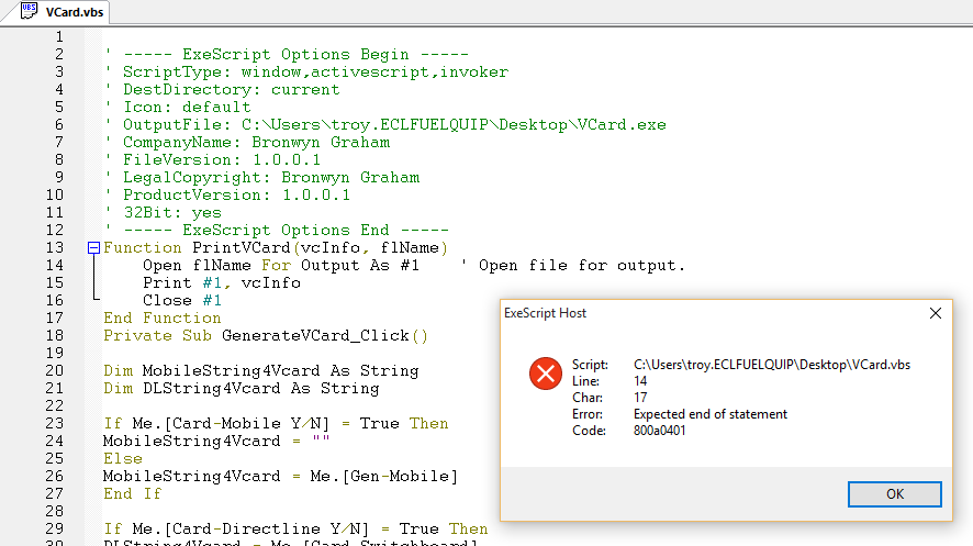 Solved: Outlook signature via VBS Script | Experts Exchange