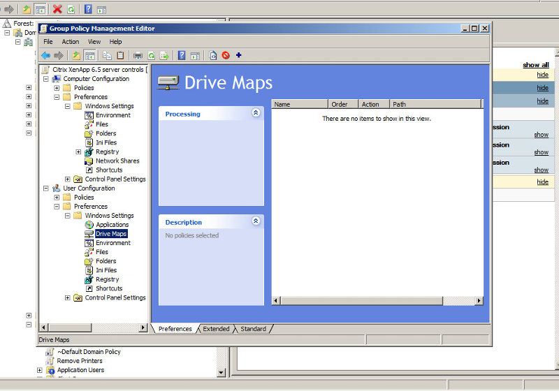 Solved: How to force a mapped network drive on Citrix Servers | Experts ...