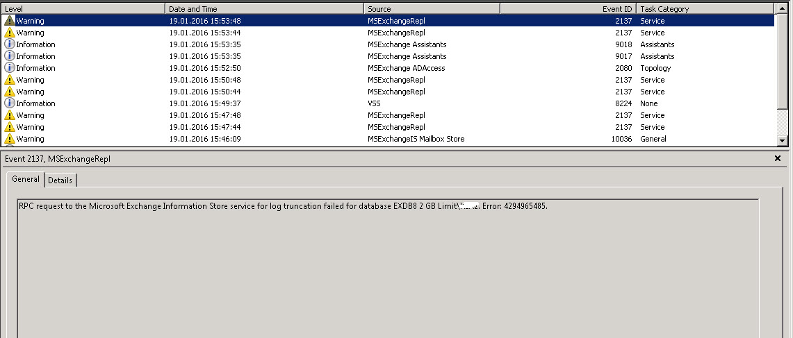 Solved: RPC request to the Microsoft Exchange Information Store service ...