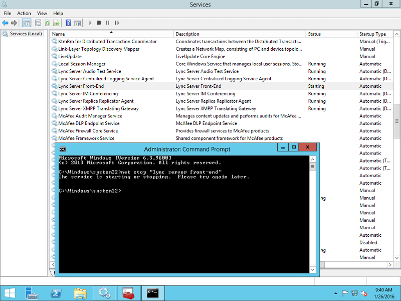 Solved: Microsoft Lync Server Front End Service will not start ...