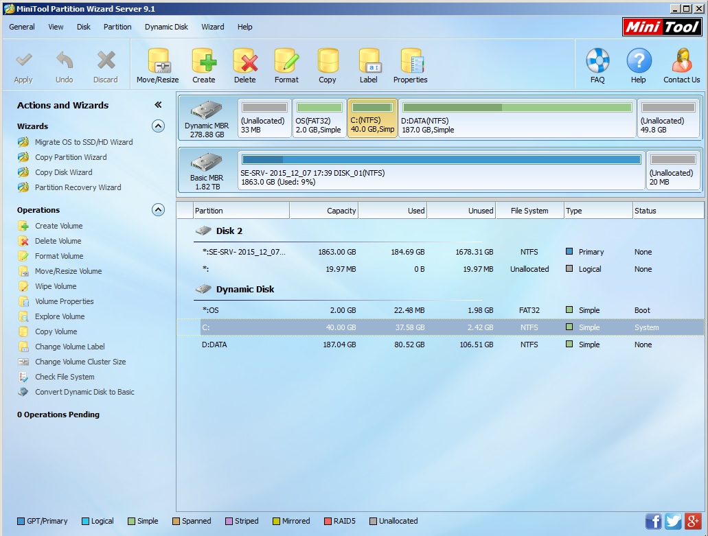 Solved: Disk Configuration on Windows 2008 R2 server | Experts Exchange