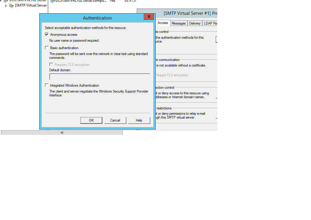 Solved: Configure SMTP authentication on Windows SMTP server in IIS ...
