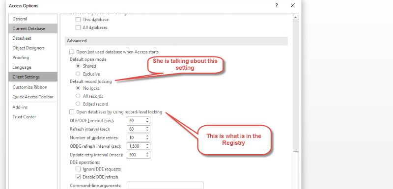 Solved Access 2016 Record Locking Defaults To No Locks Experts Exchange