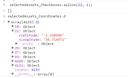 Solved: Array.splice - not removing | Experts Exchange