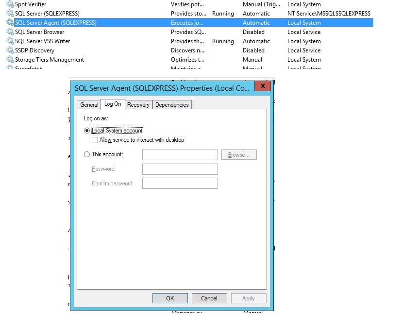 Solved: SQL SERVER AGENT does not start after upgrade from Express Edition to Standar Edition ...