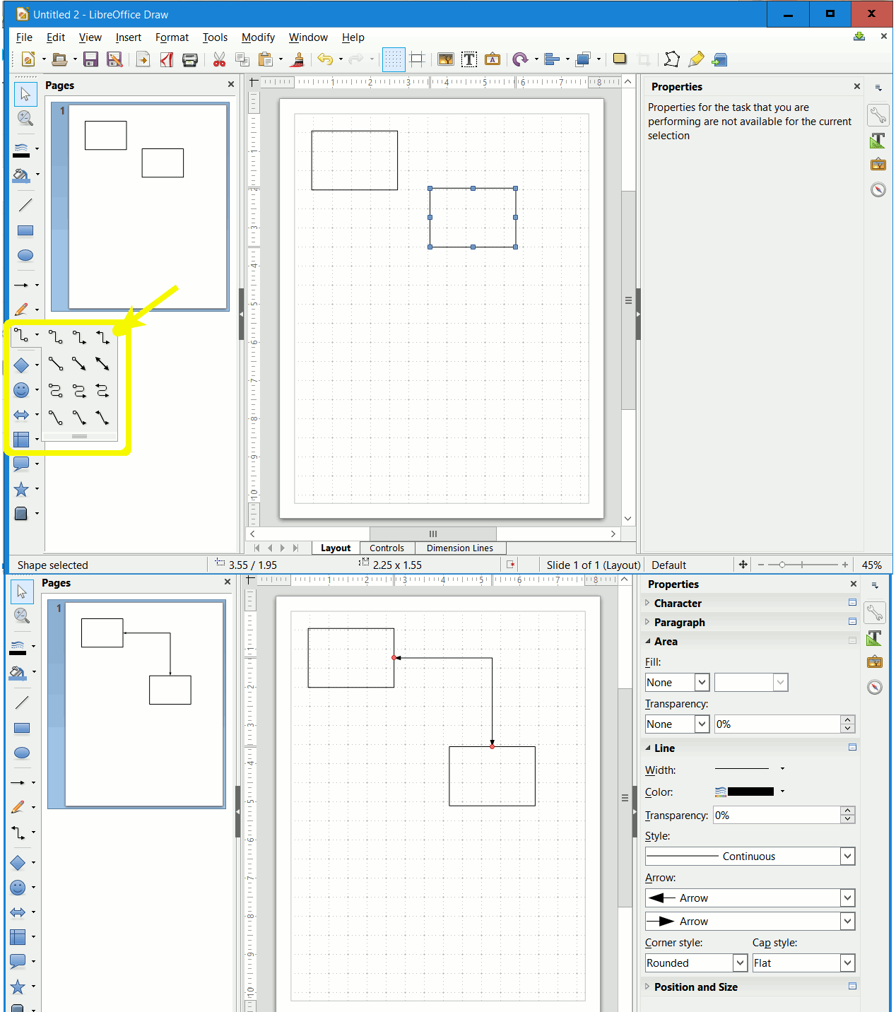 LibreOffice Write, Draw Function - how to connect objects Solutions ...