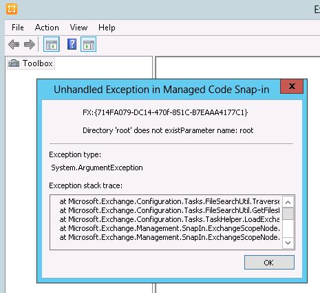 Solved: Exchange 2013 Powershell and Exchange Toolbox MMC error ...