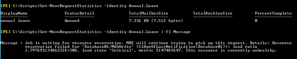 Solved: Unable to move mailboxes between databases - Exchange 2013 | Experts Exchange