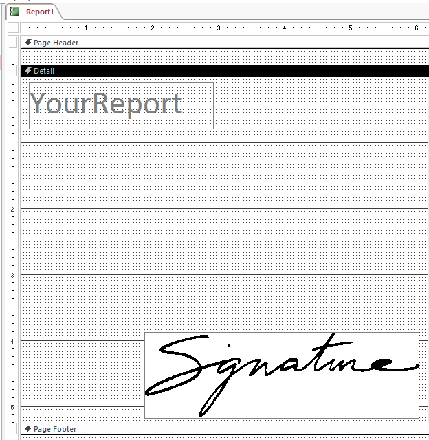 Solved: Add a signature to a report in Access 2010 | Experts Exchange