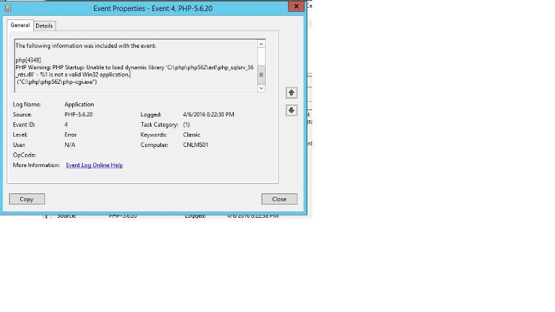 Solved Iis 8 Php 562 Sql 2014 Cant Load Sql Drivers Unable To Load Dynamic Library 1