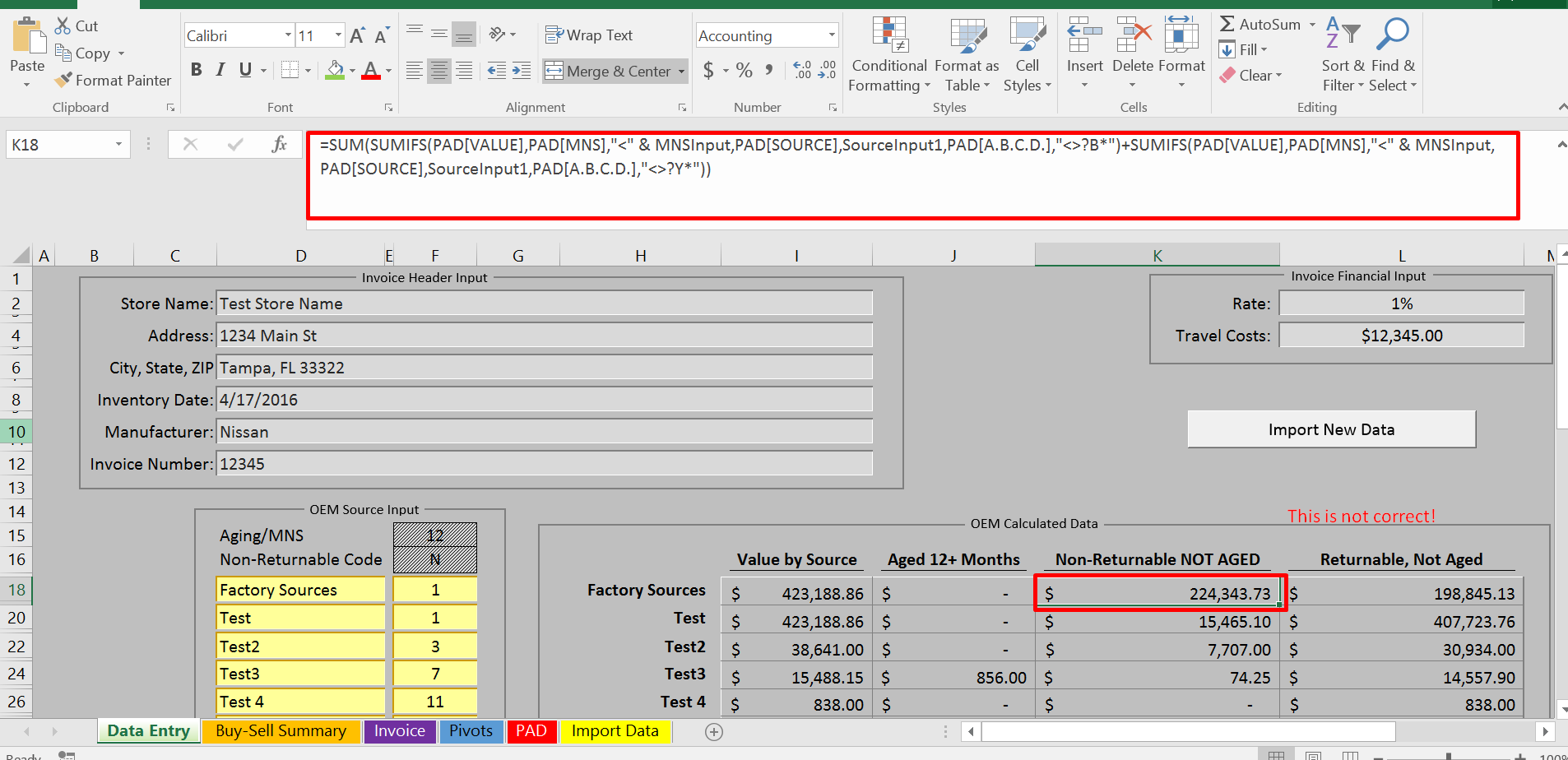 Solved Excel 2016 Sumifs Statement Using An And Statement Or An Or 6393