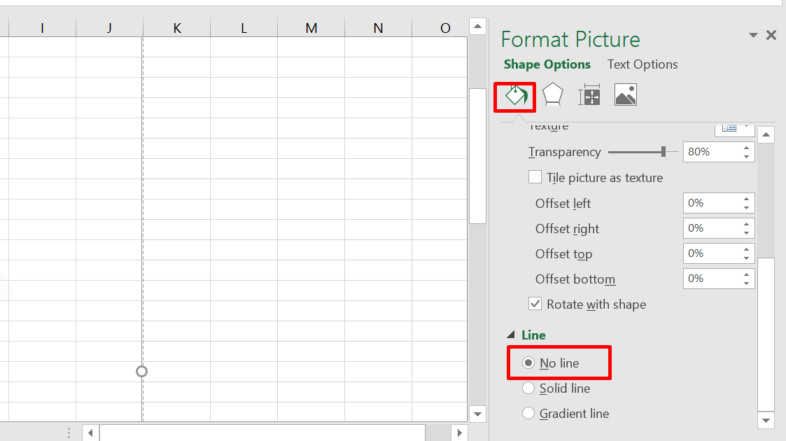 Insert a background image of 1x A4 page into Excel