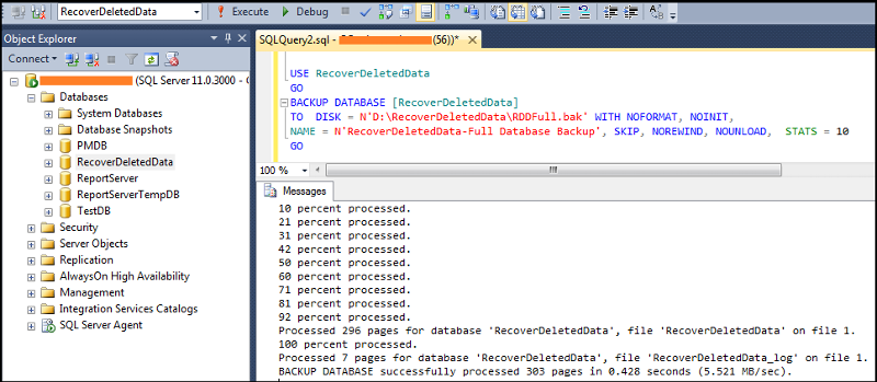 How to recover deleted rows in SQL Server | Experts Exchange