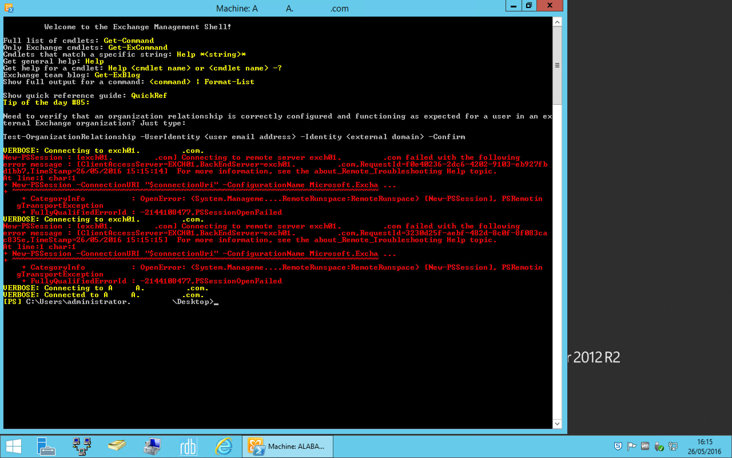 Solved: Exchange 2013 - Certificate Error - Locked out of ECP, OWA & EMS! | Experts Exchange